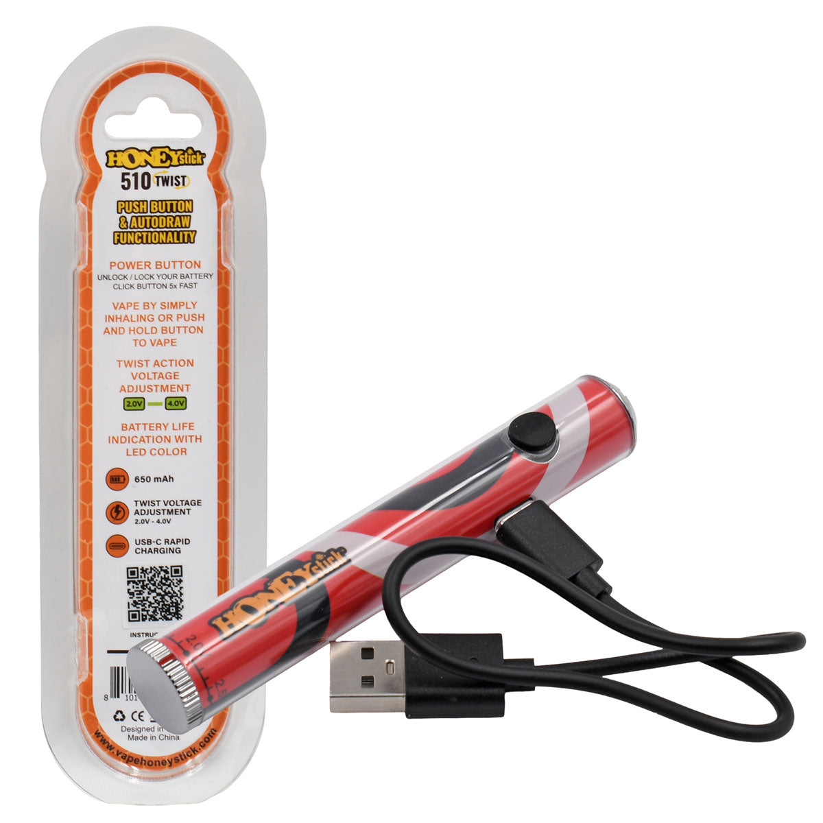 Best 510 Vape Battery for Cartridges by HoneyStick