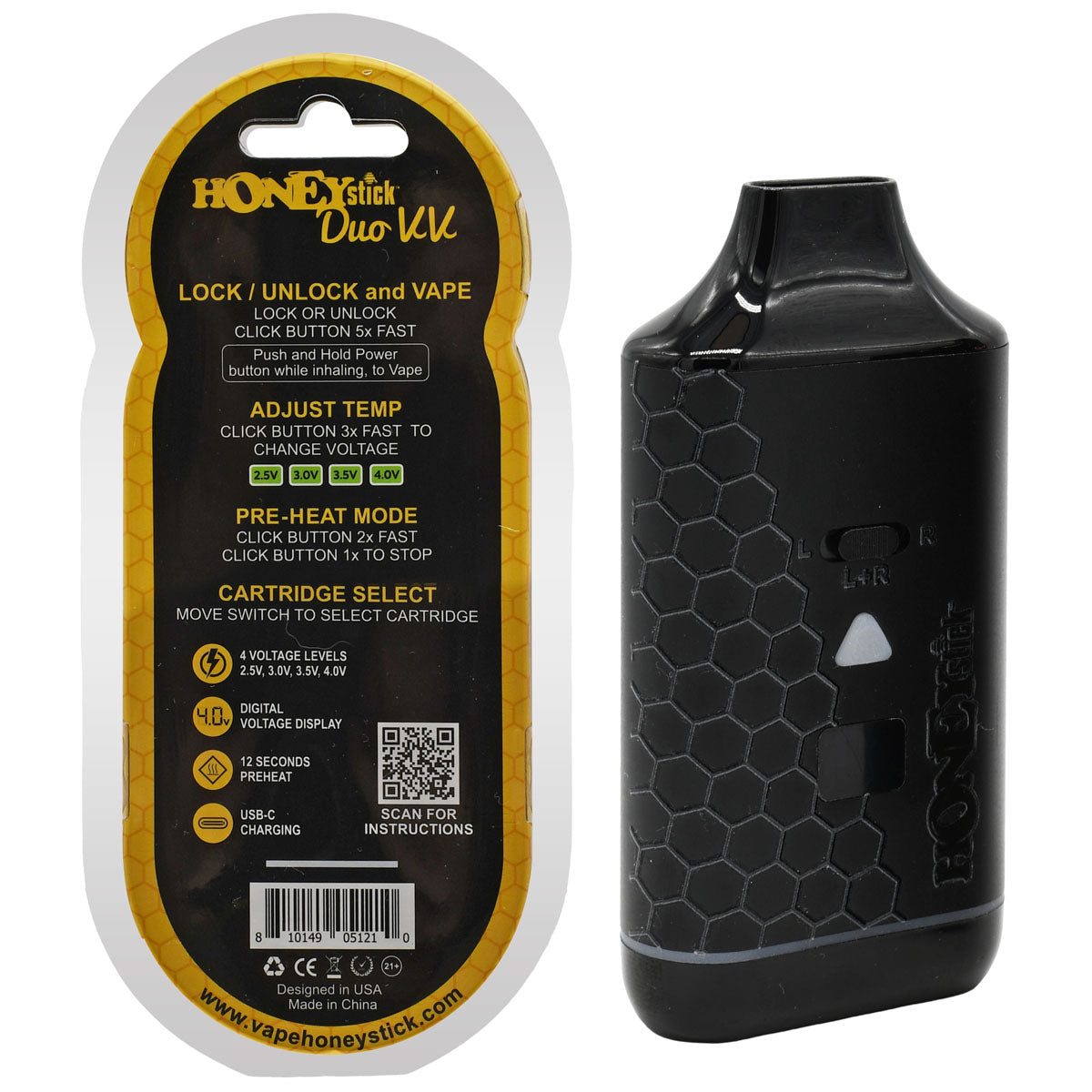 DUO VV Cart Pen - Dual Carts Vape with Variable Voltage