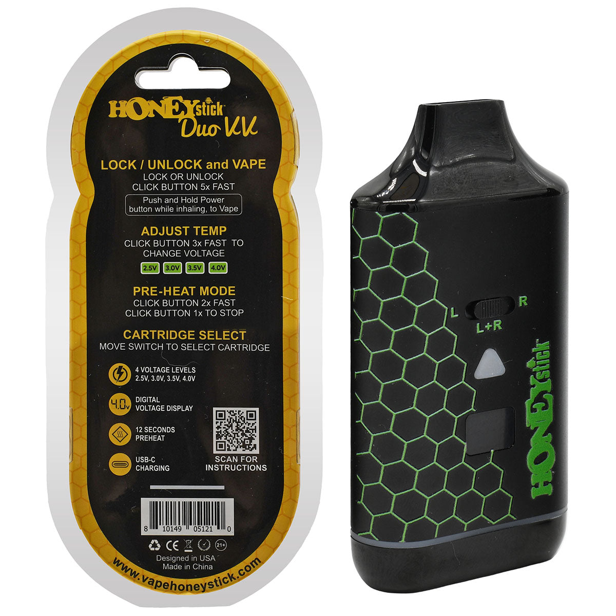 DUO VV Cart Pen - Dual Carts Vape with Variable Voltage